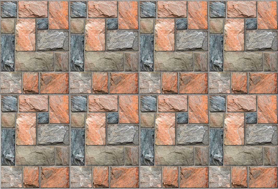 Colorful Limestone Brick Wall Mural 8109 Colorful Limestone Brick Wall Mural 8109